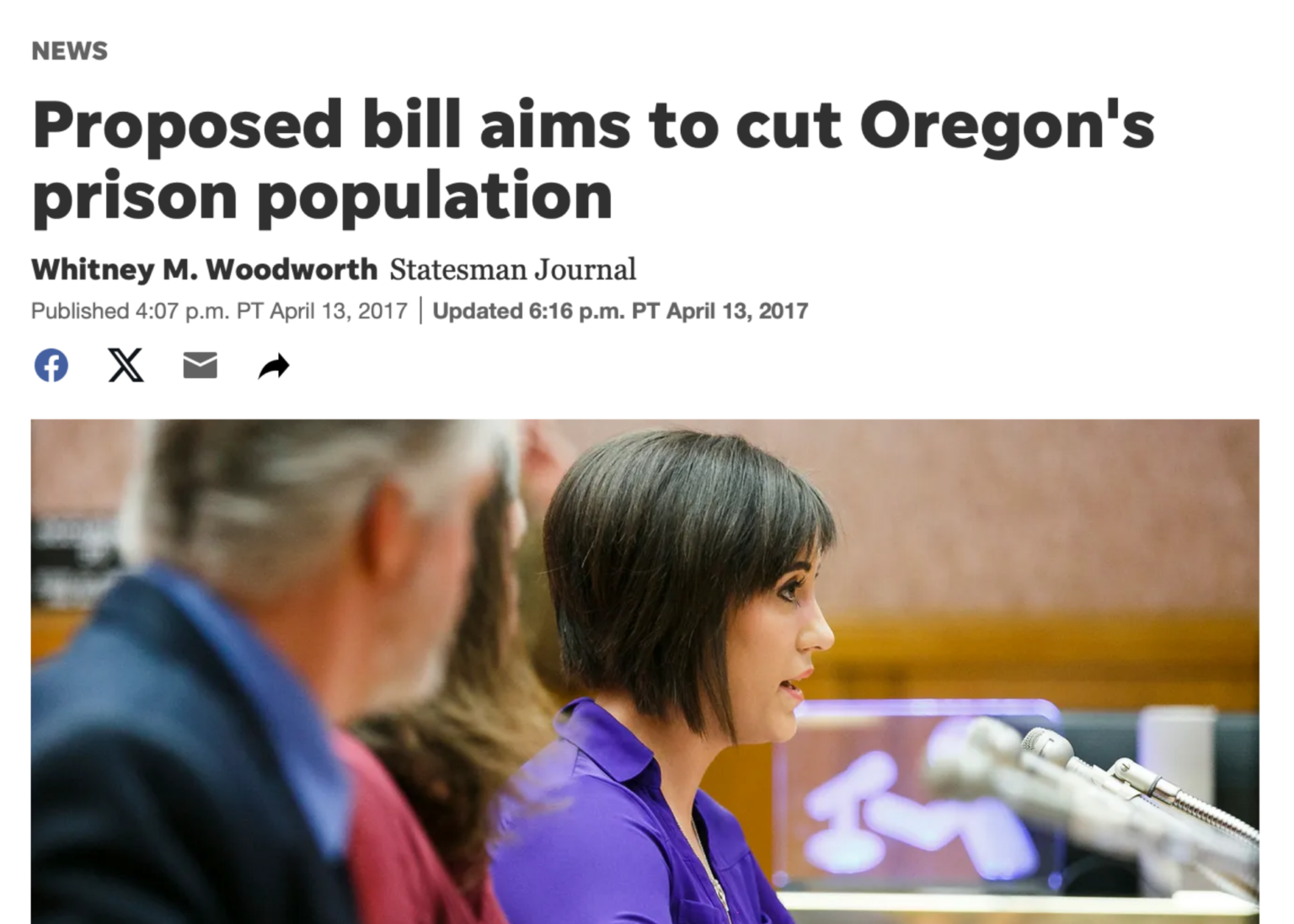 Proposed bill aims to cut Oregon's prison population - Partnership for ... Proposed bill aims to cut Oregon's prison population - Partnership for ...